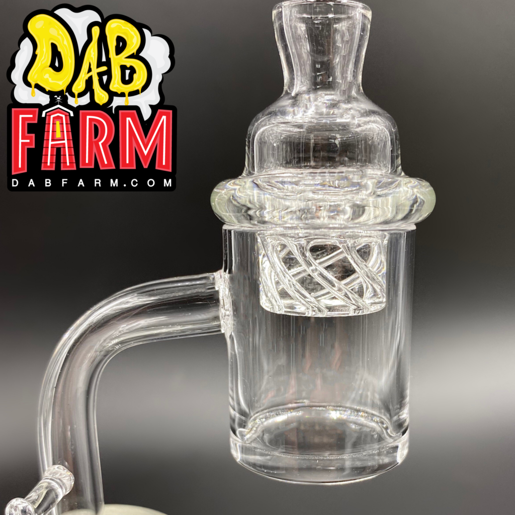 28MM Quartz eNail Banger & UFO Vortex Carb Cap | DabFarm.com