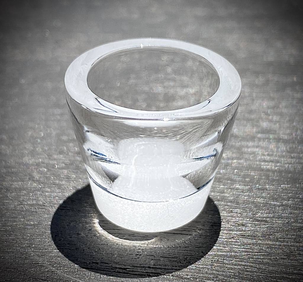 Half Opaque Quartz Bucket Insert | Puffco Peak | DabFarm.com